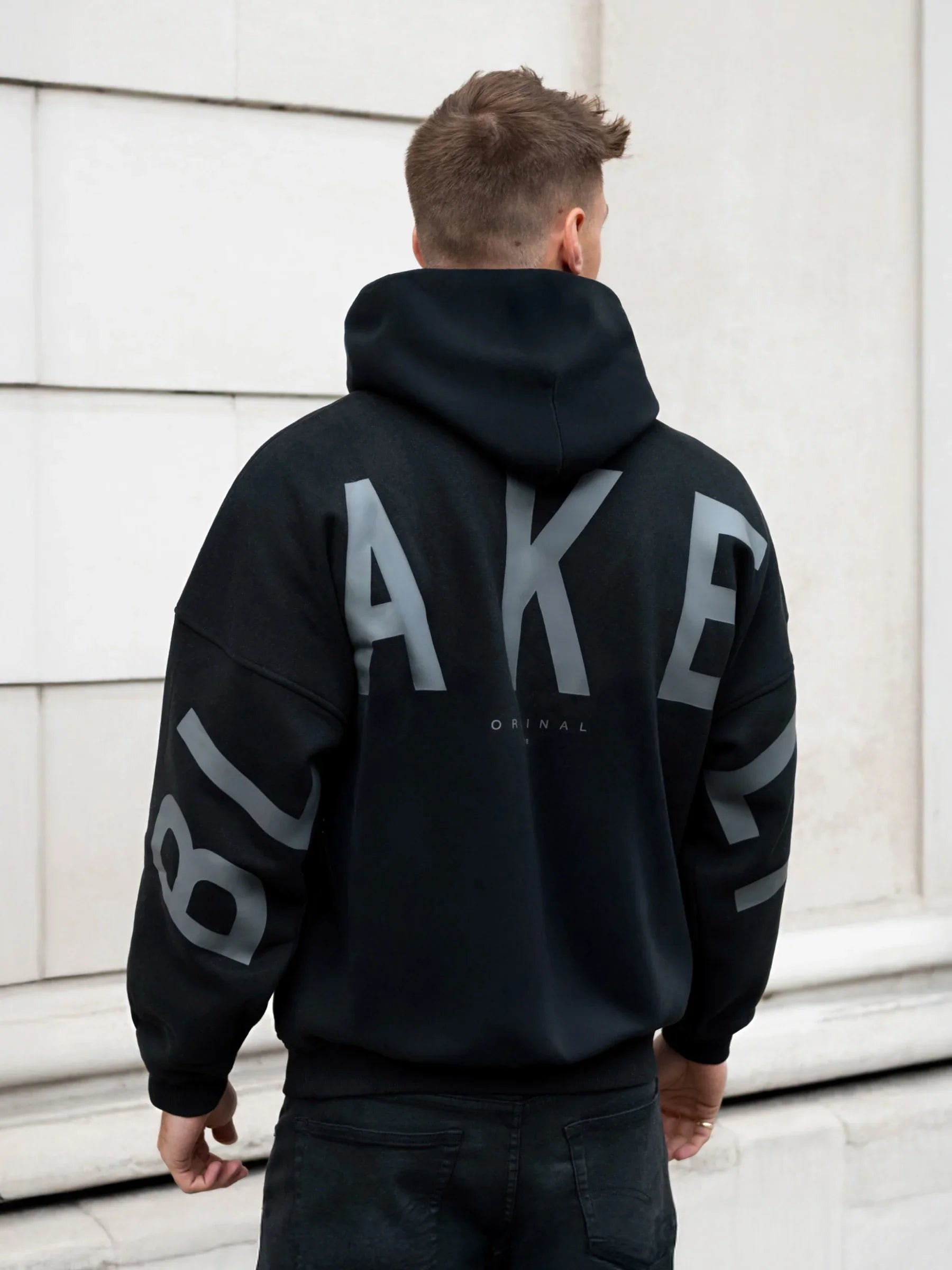 Buy Blakely Black Tonal Idris Oversized Hoodie | Free delivery on ...
