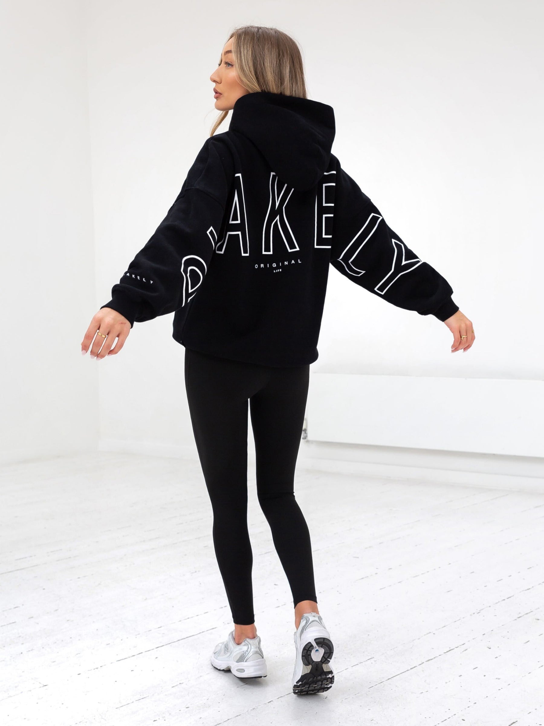 Buy Blakely Black Outline Isabel Oversized Hoodie | Free delivery on orders over £70 – Blakely ...