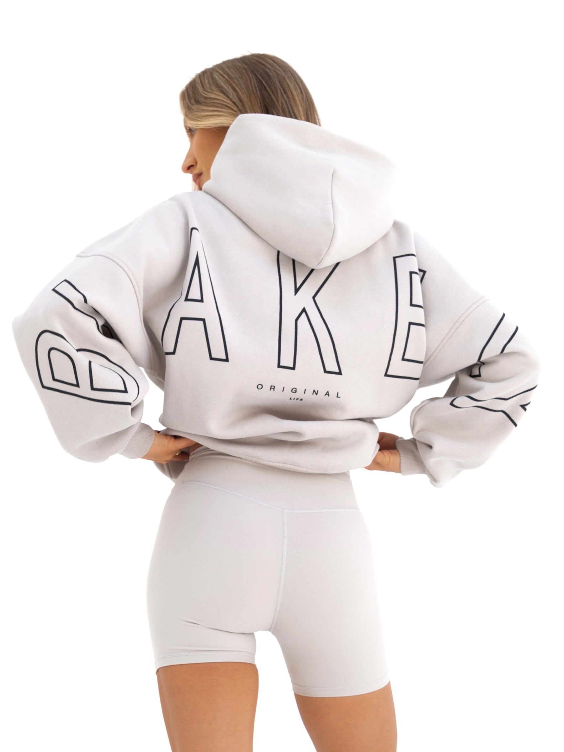 Buy Blakely Womens Ivory Outline Isabel Oversized Hoodie | Free delivery on orders over £70 ...