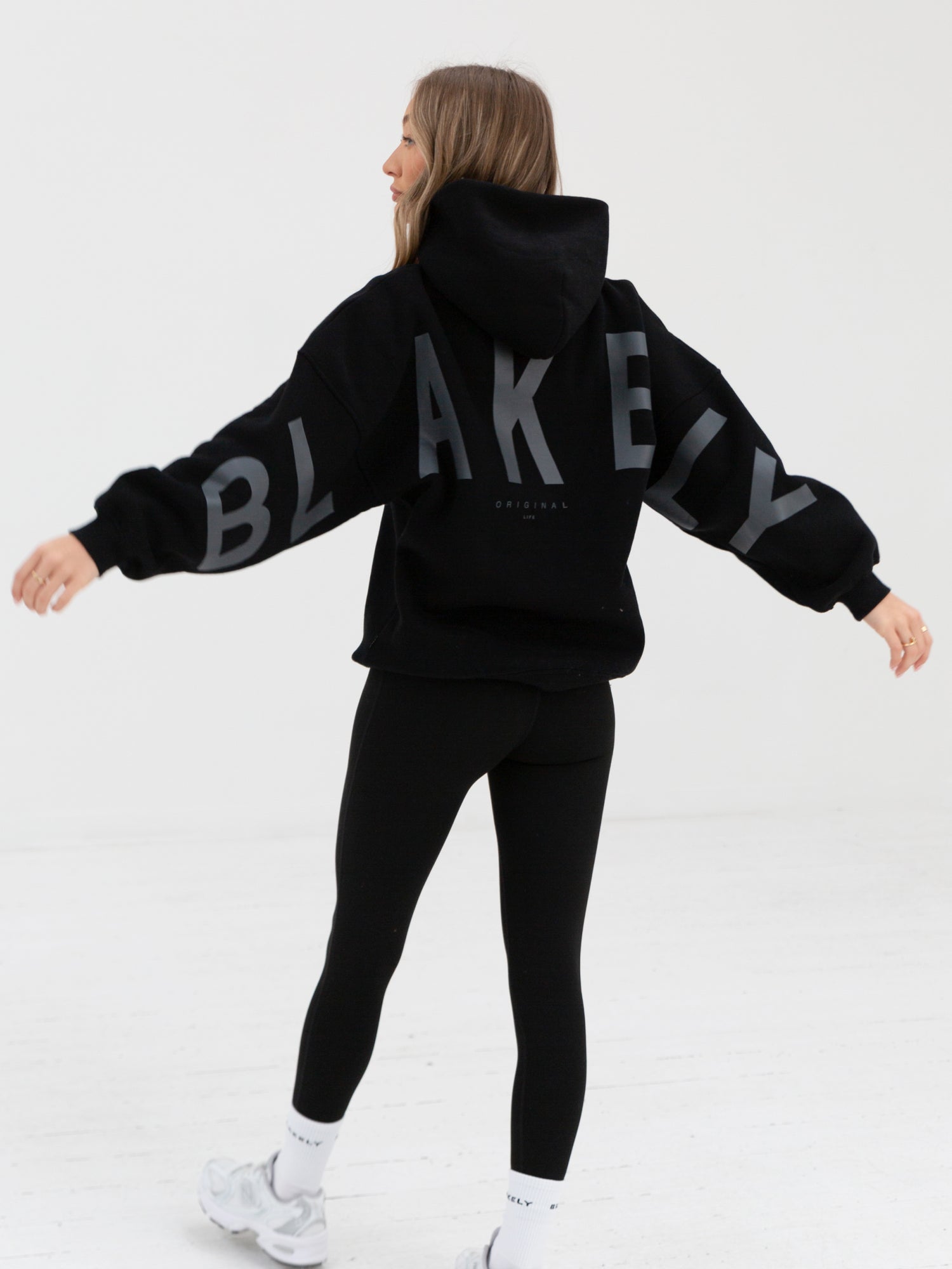 Buy Blakely Black Tonal Isabel Oversized Hoodie | Free delivery on ...