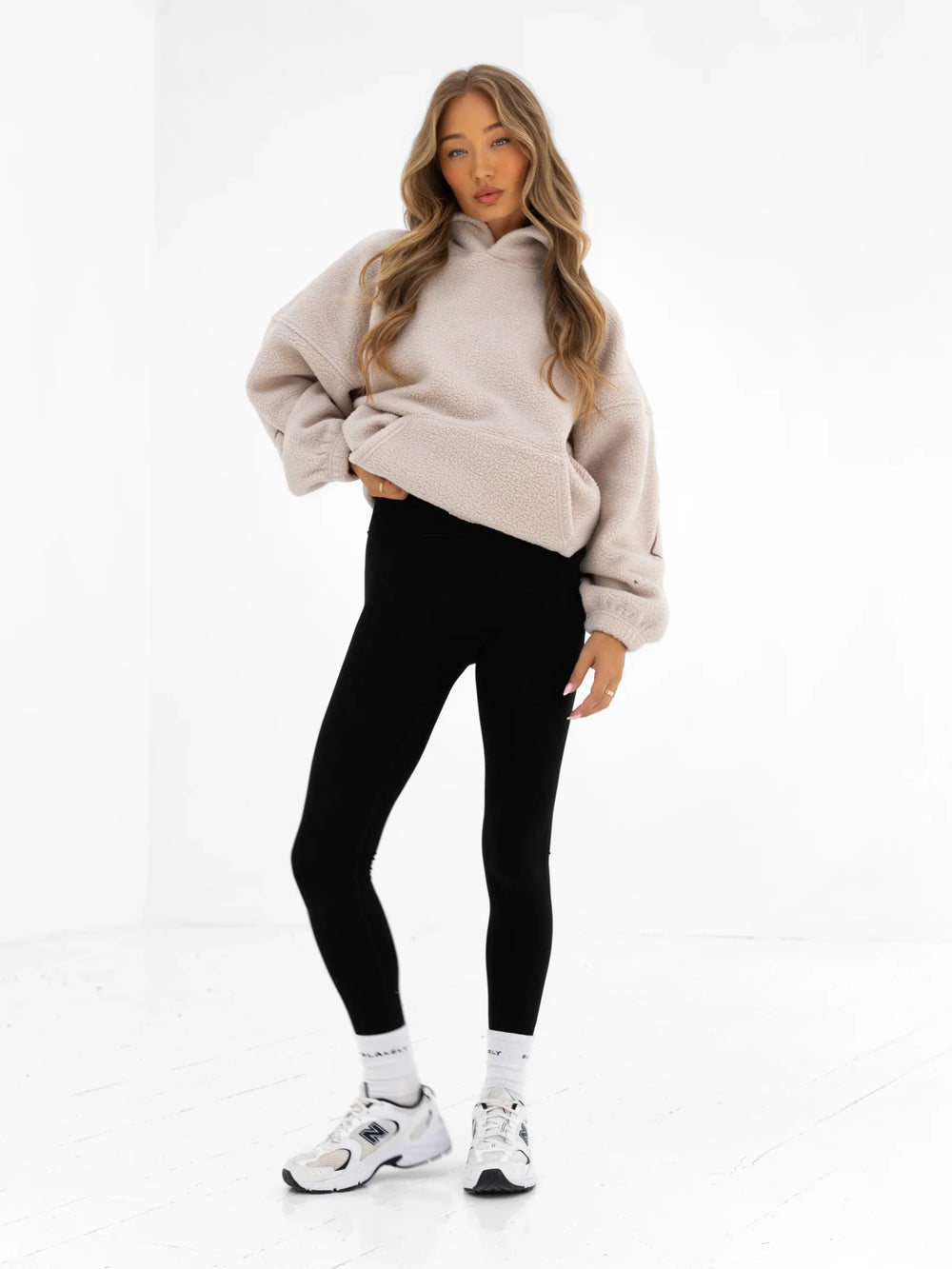 Buy Blakely Womens Tan Borg Isabel Oversized Hoodie | Free delivery on ...