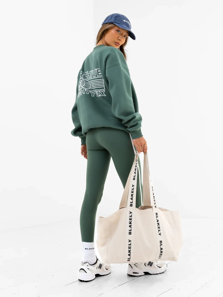 Buy Blakely Womens Vintage Green Naomi Oversized Jumper | Free delivery ...