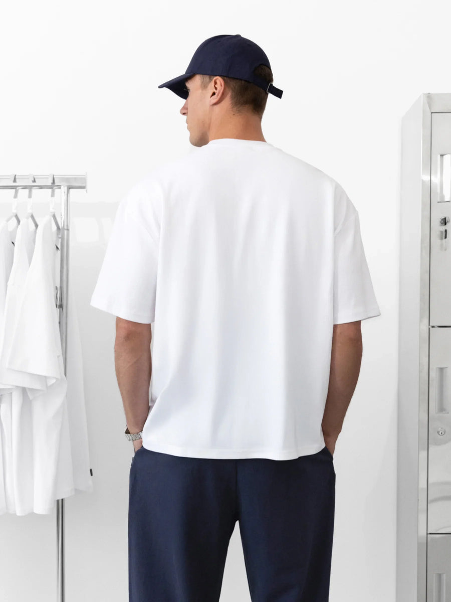 Buy Blakely Mens White & True Navy Varsity Unfitted T-Shirt | Free ...