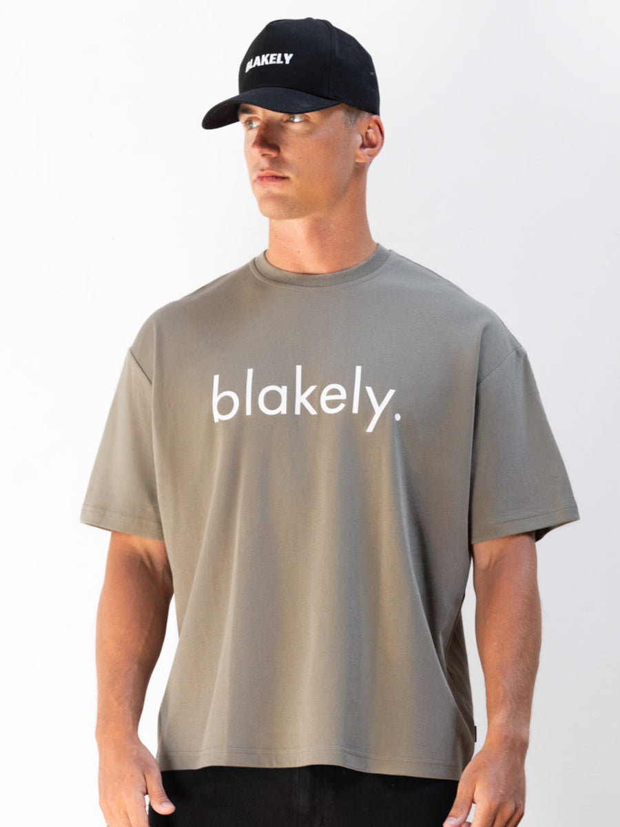Buy Blakely Washed Khaki Logo Unfitted T-Shirt | Free delivery on ...