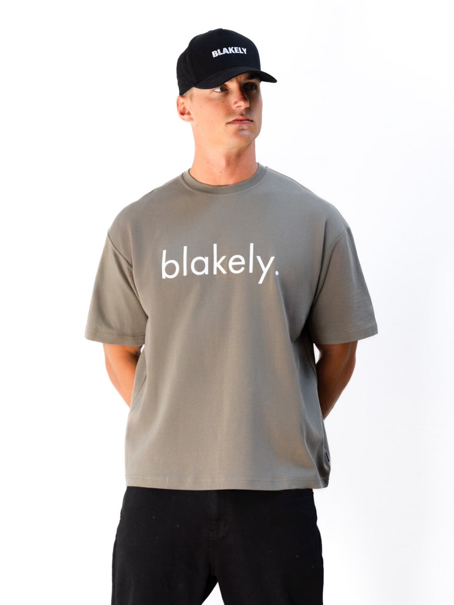 Buy Blakely Washed Khaki Logo Unfitted T-Shirt | Free delivery on ...