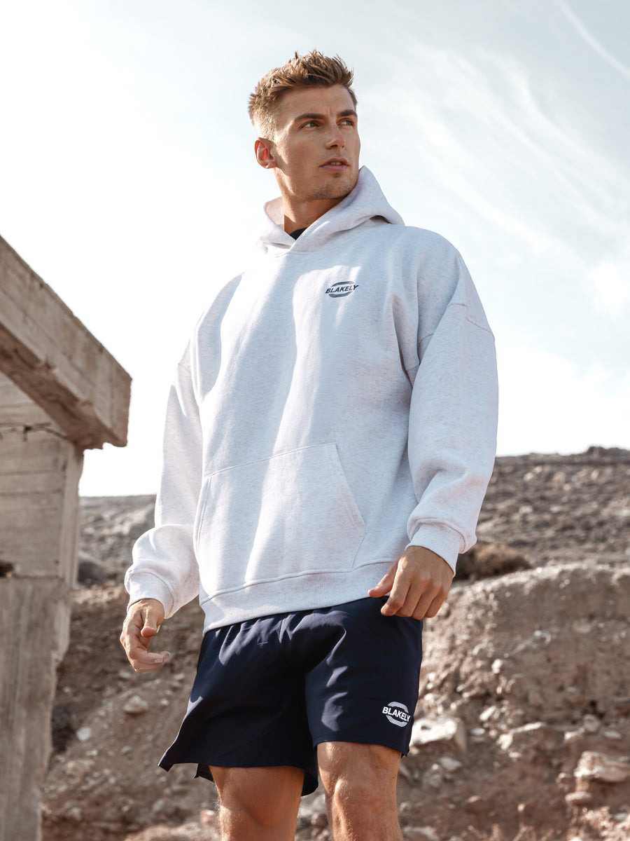 Buy Blakely Marl White Track Active Hoodie | Free delivery on orders ...