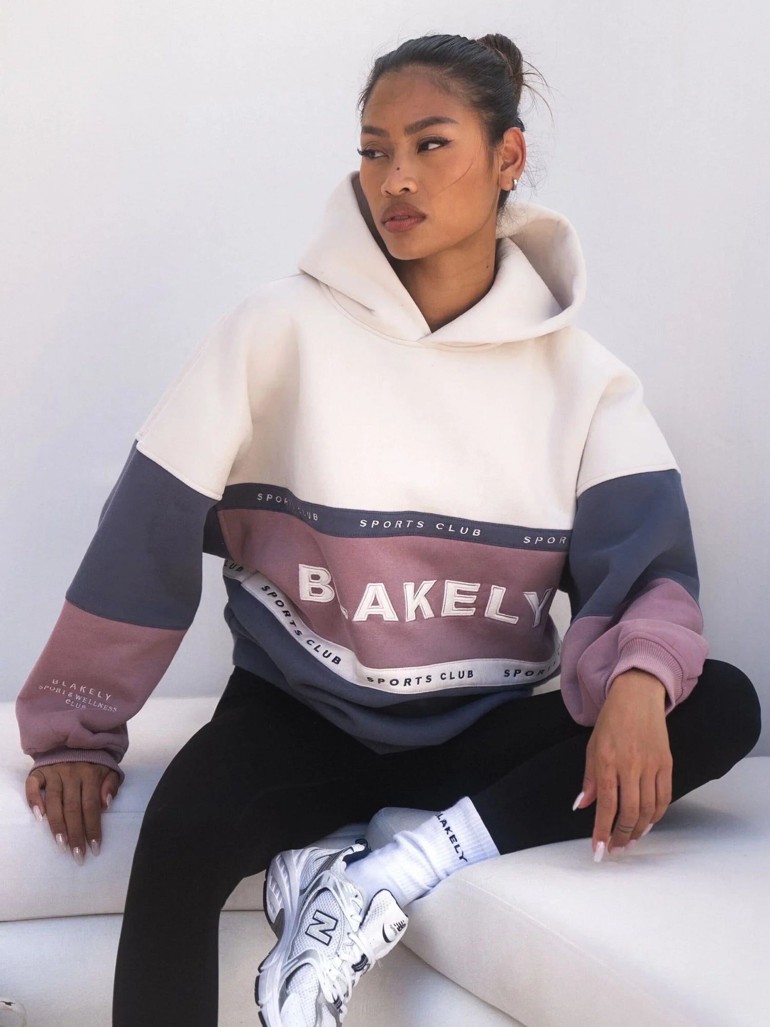 Buy Blakely Womens Dusty Pink Alpine Oversized Hoodie | Free delivery ...
