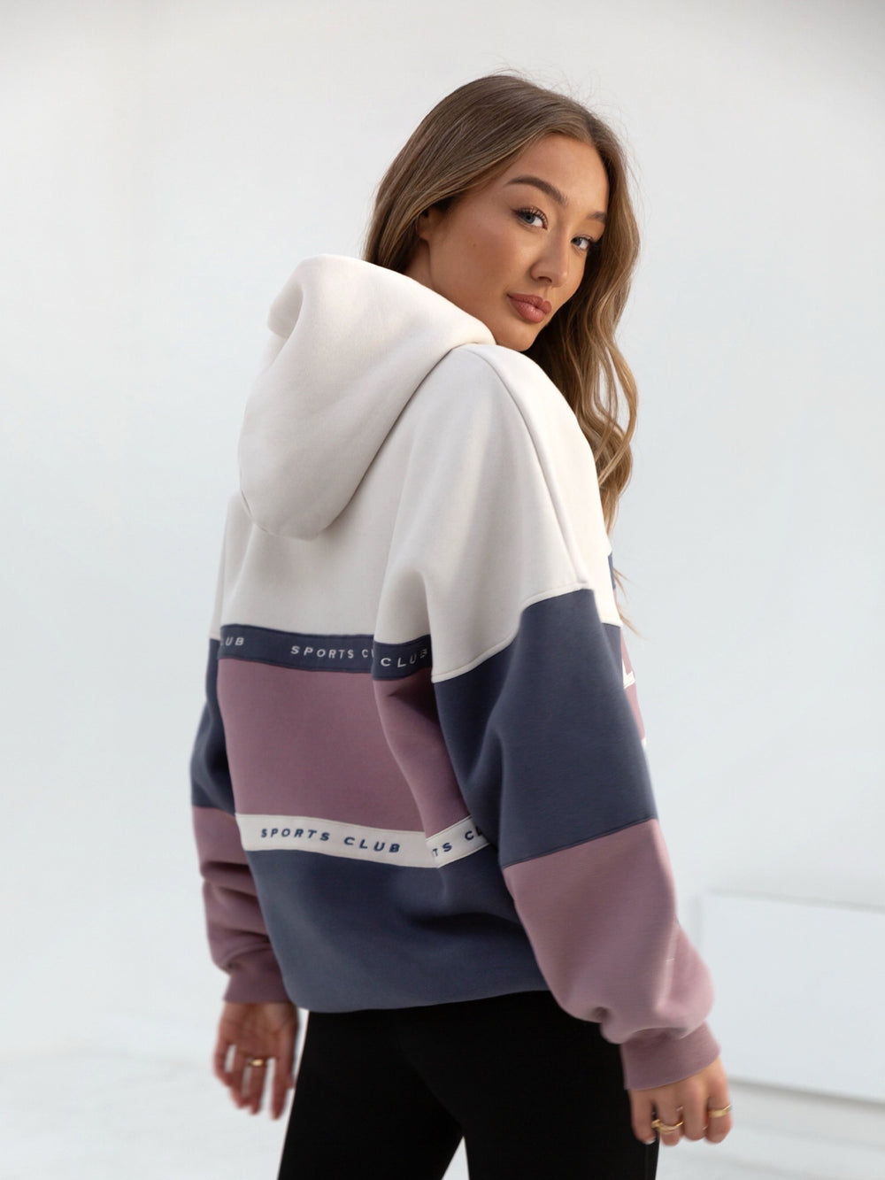 Buy Blakely Womens Dusty Pink Alpine Oversized Hoodie | Free delivery ...