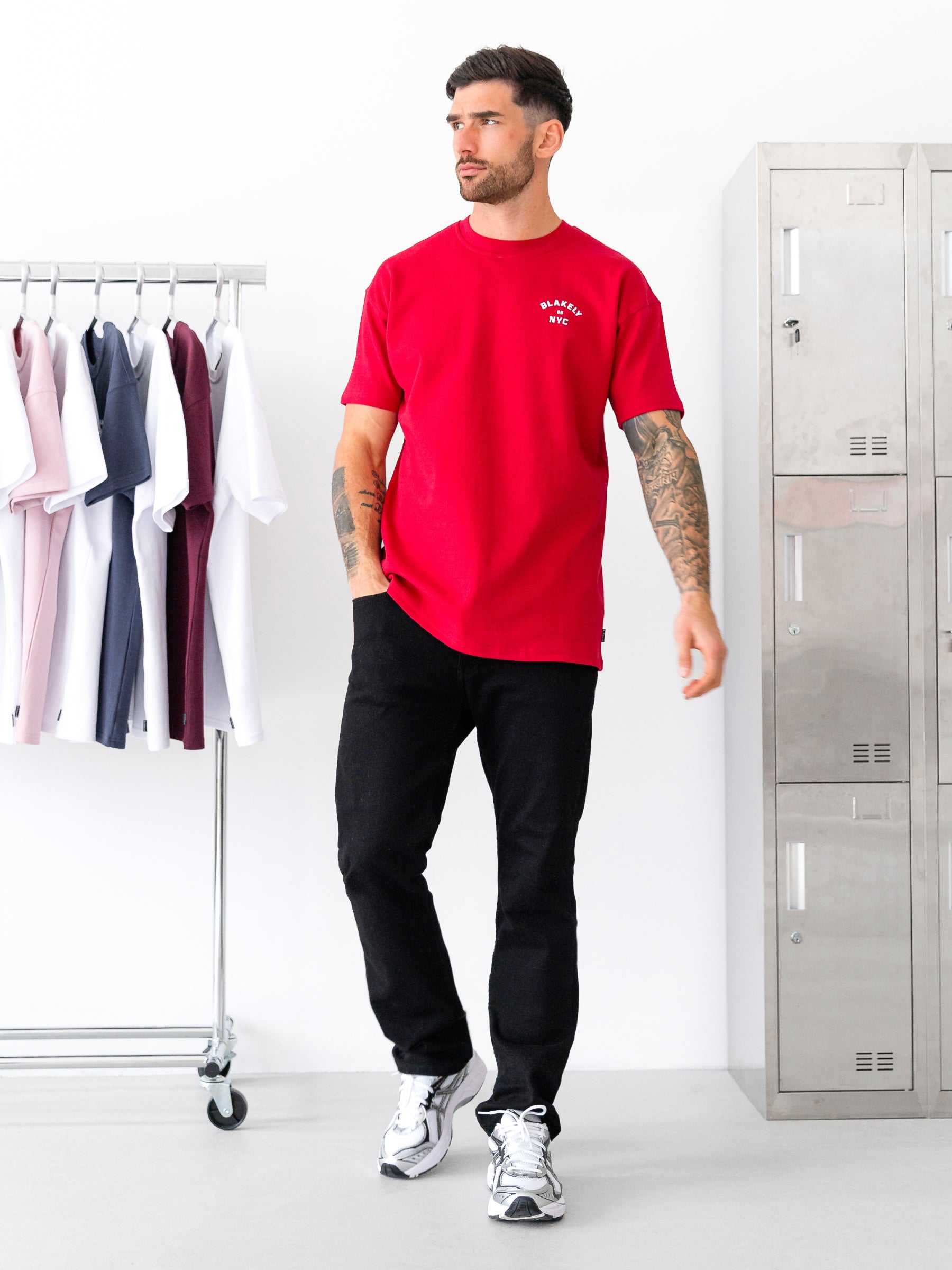 Buy Blakely Mens Red NYC Relaxed T-Shirt | Free delivery on orders over ...