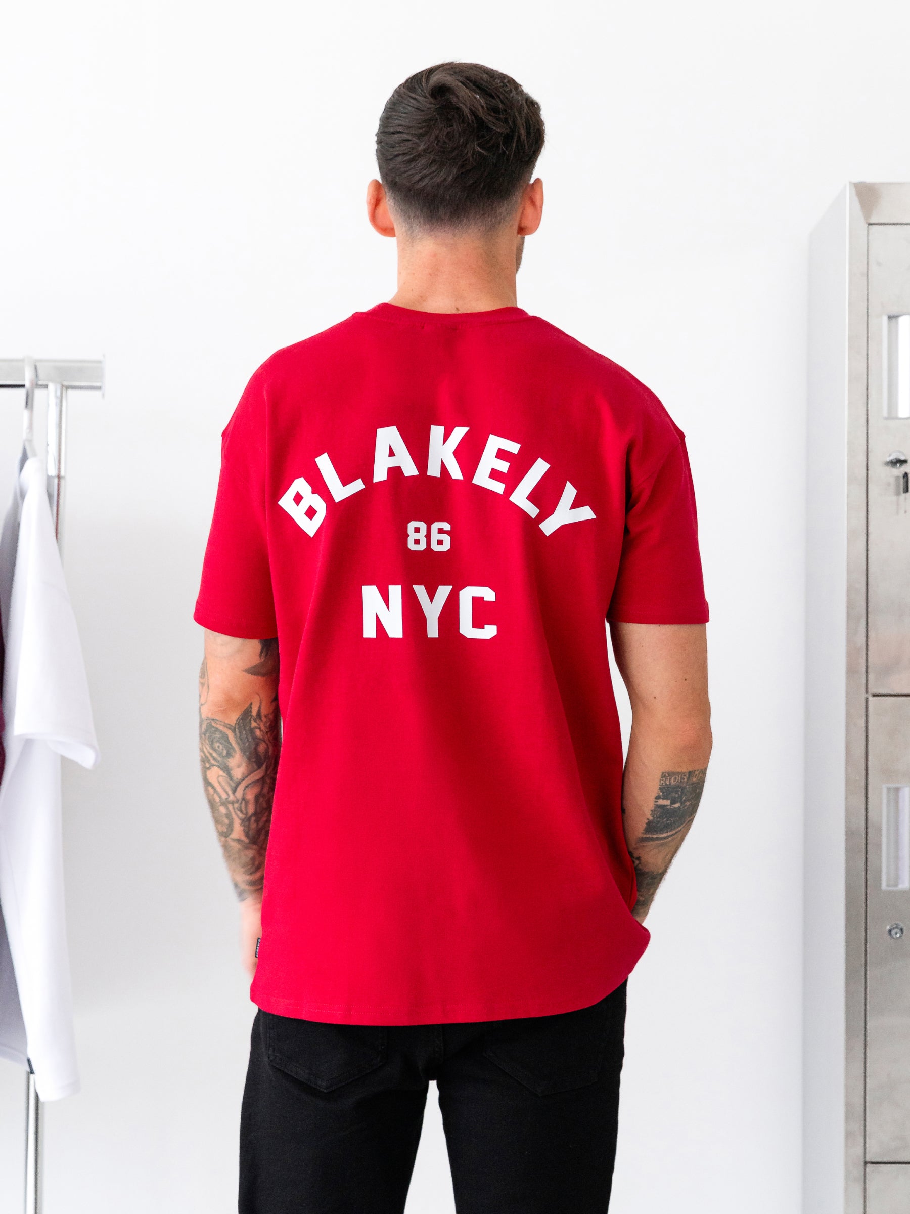 Buy Blakely Mens Red NYC Relaxed T-Shirt | Free delivery on orders over ...