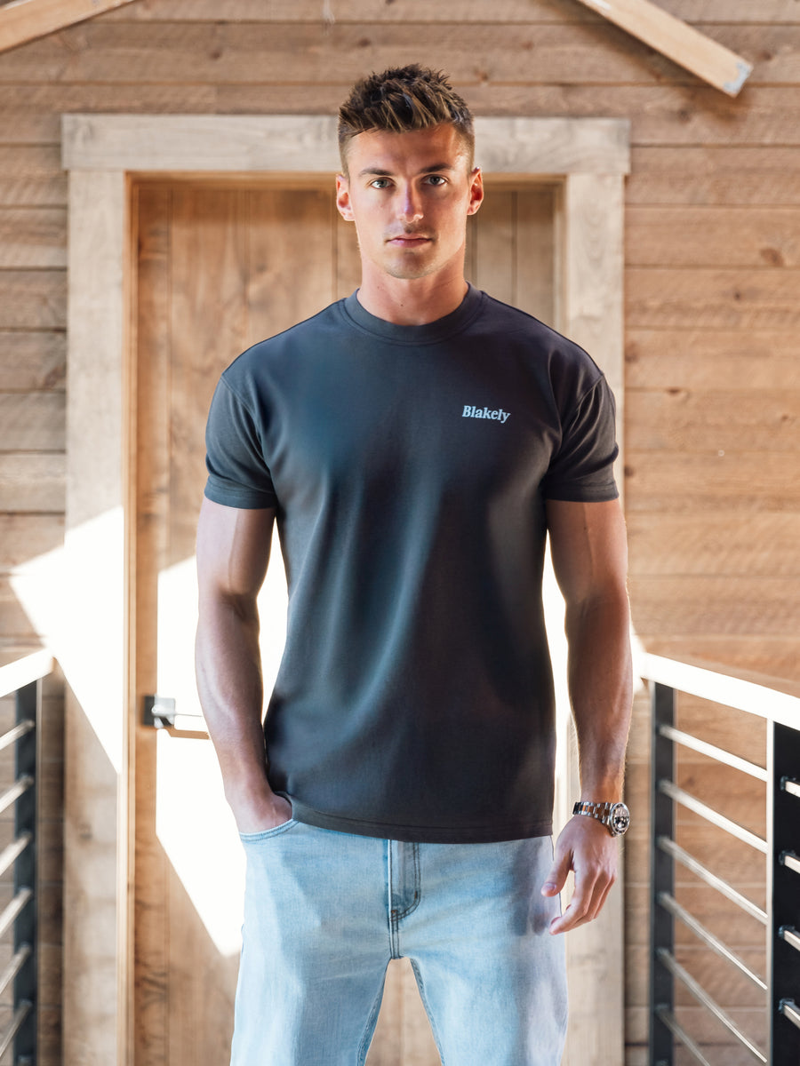 Buy Blakely Mens Graphite Halden Relaxed T-Shirt | Free delivery on ...