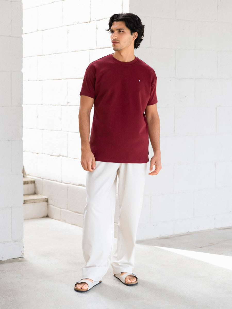 Buy Blakely Mens Maroon Conrad Relaxed Anchor T-Shirt | Free delivery ...