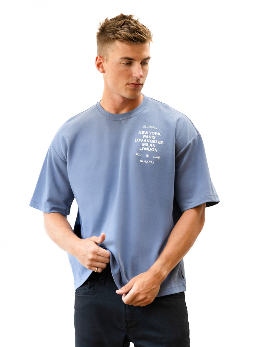 Buy Blakely Dusty Blue Apex 610 Unfitted T-Shirt | Free delivery on ...