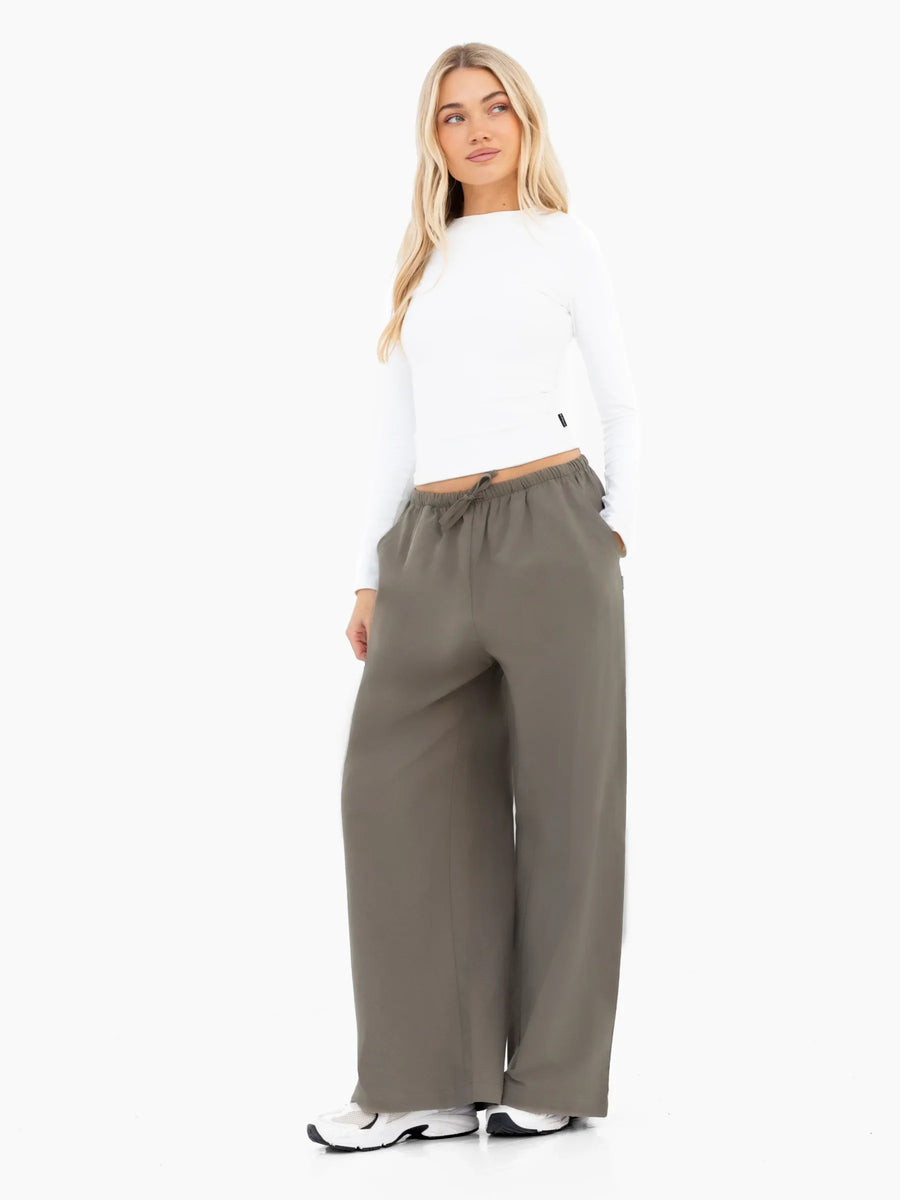 Buy Blakely Womens Safari Green Maya Wide Leg Trousers | Free delivery ...