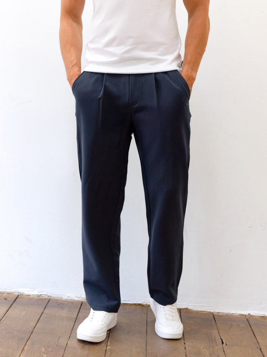 Buy Blakely Navy Preston Trousers | Free delivery on orders over £70 ...