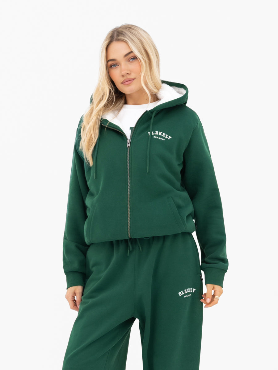 Buy Blakely Womens Pine Green Heritage Oversized Full Zip Hoodie | Free ...