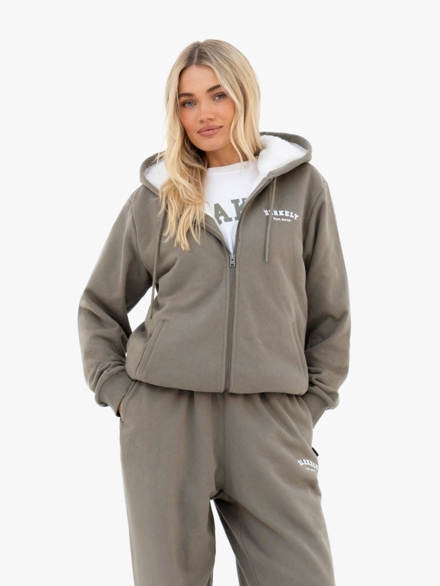 Buy Blakely Womens Safari Green Heritage Oversized Full Zip Hoodie ...