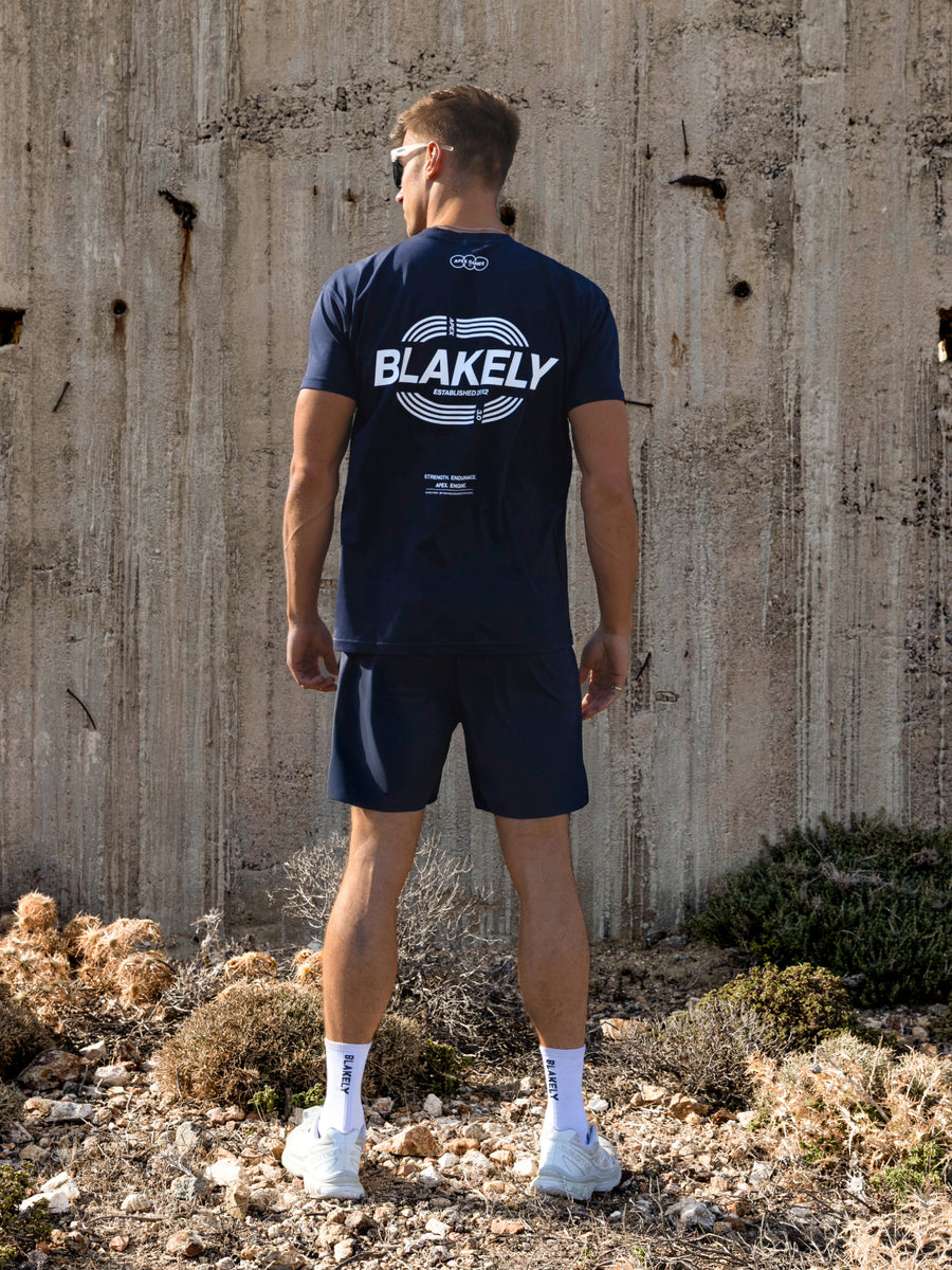 Buy Blakely Mens True Navy Track Active Shorts | Free delivery on ...