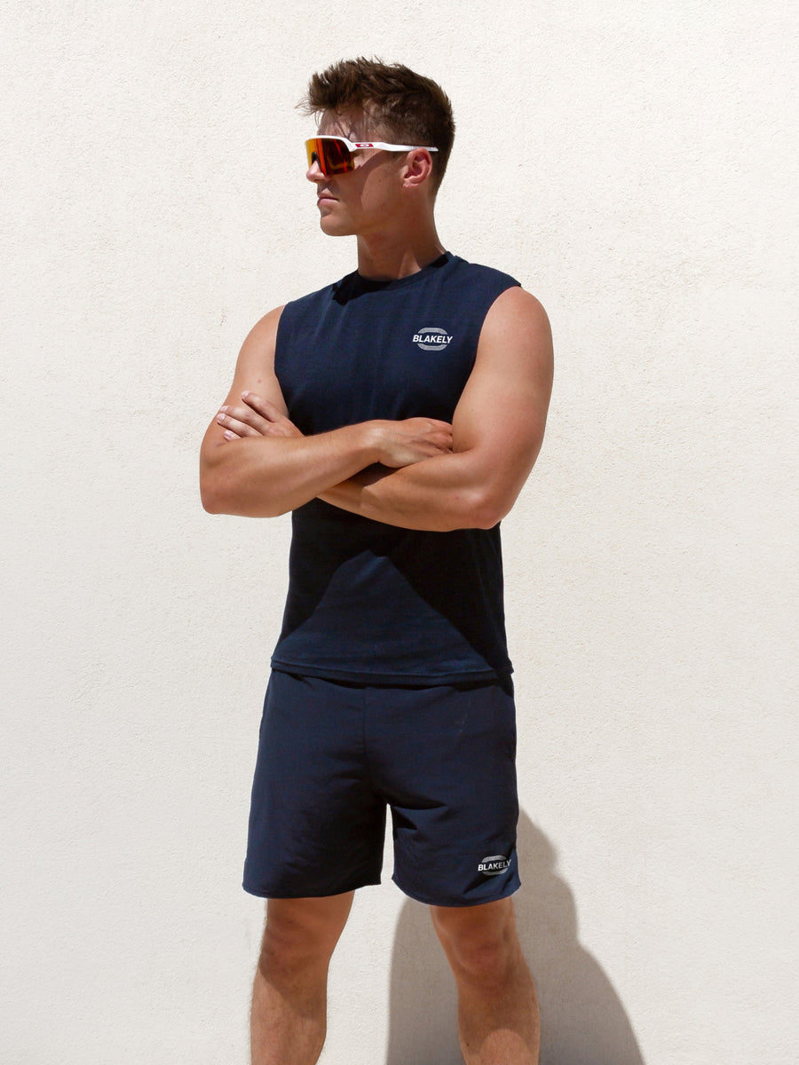 Buy Blakely Mens True Navy Track Active Vest Top | Free delivery on ...