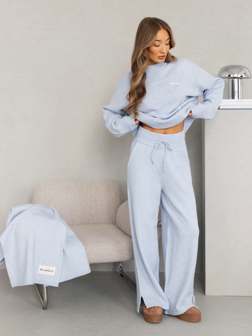 Buy Blakely Womens Baby Blue Oversized Knitted Jumper | Free delivery ...