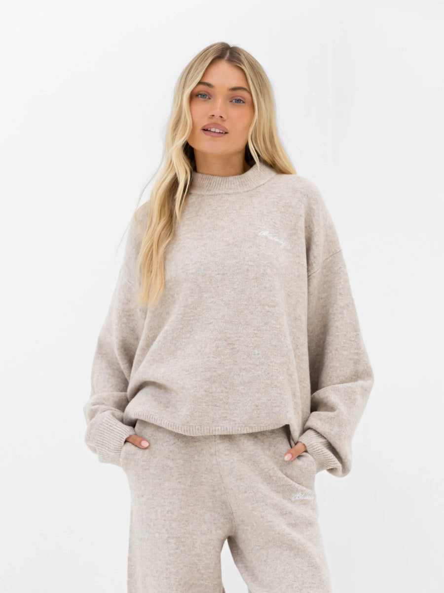Buy Blakely Womens Toasted Taupe Oversized Knitted Jumper | Free ...