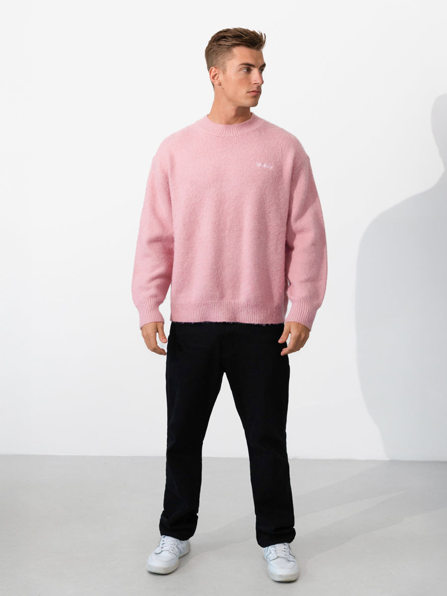 Buy Blakely Mens Pink Mason Relaxed Knitted Jumper | Free deliver on ...
