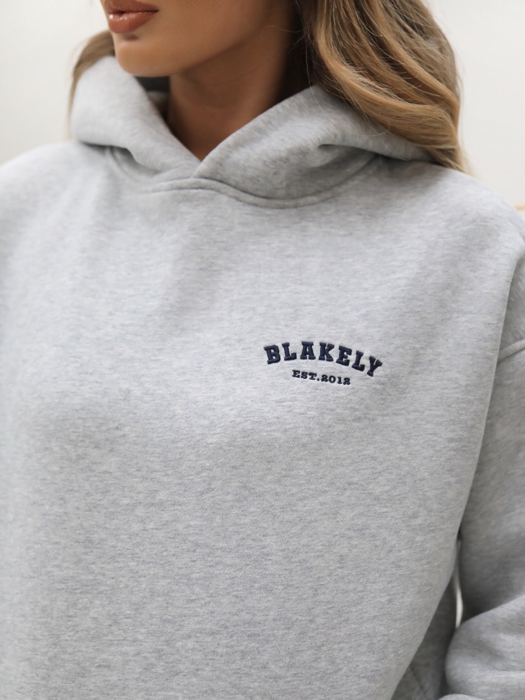 Buy Blakely Women's Heritage Marl Grey Relaxed Hoodie | Free delivery on orders over £70 ...