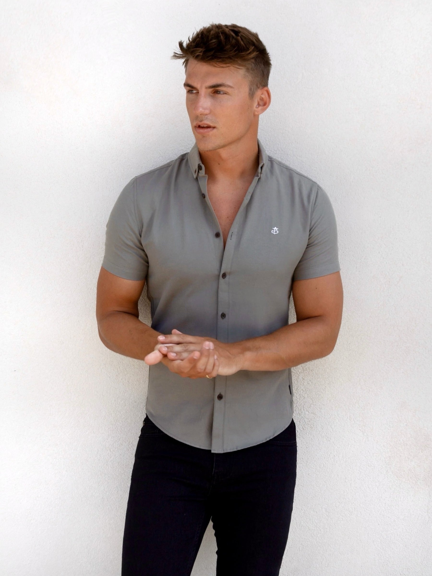 Buy Blakely Safari Green Anderson Short Sleeve Shirt | Free delivery on ...