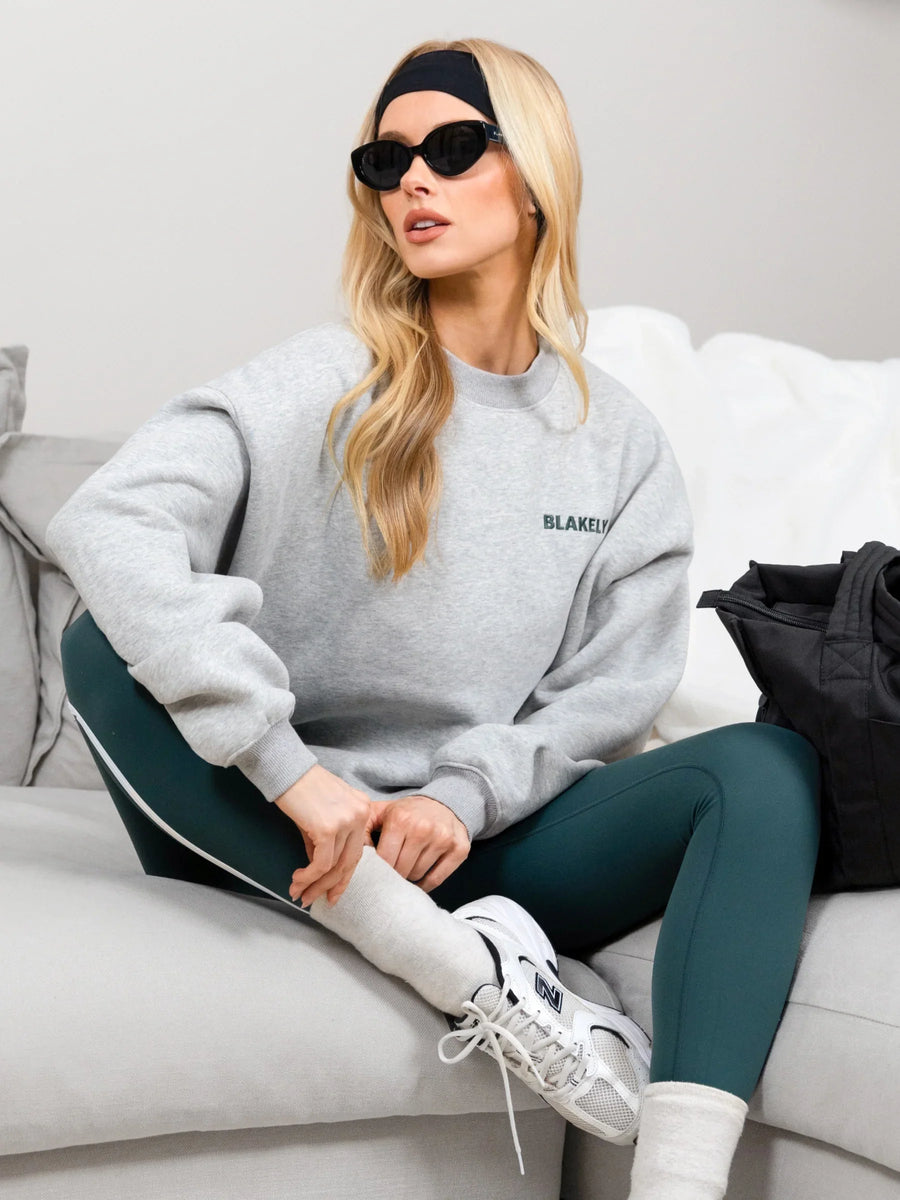 Buy Blakely Womens Marl Grey Naomi Oversized Jumper | Free delivery on ...