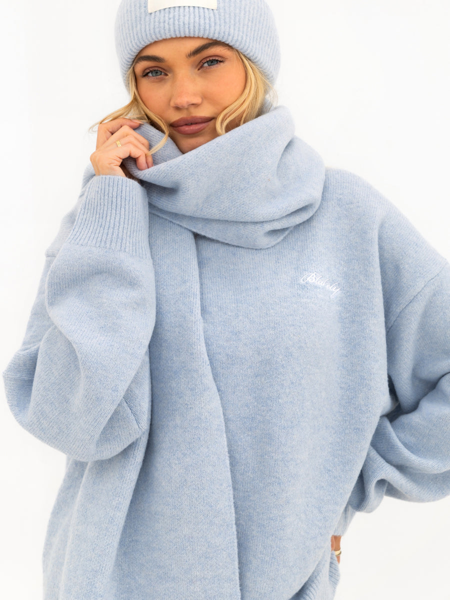 Buy Blakely Womens Baby Blue Label Knitted Scarf | Free delivery on ...