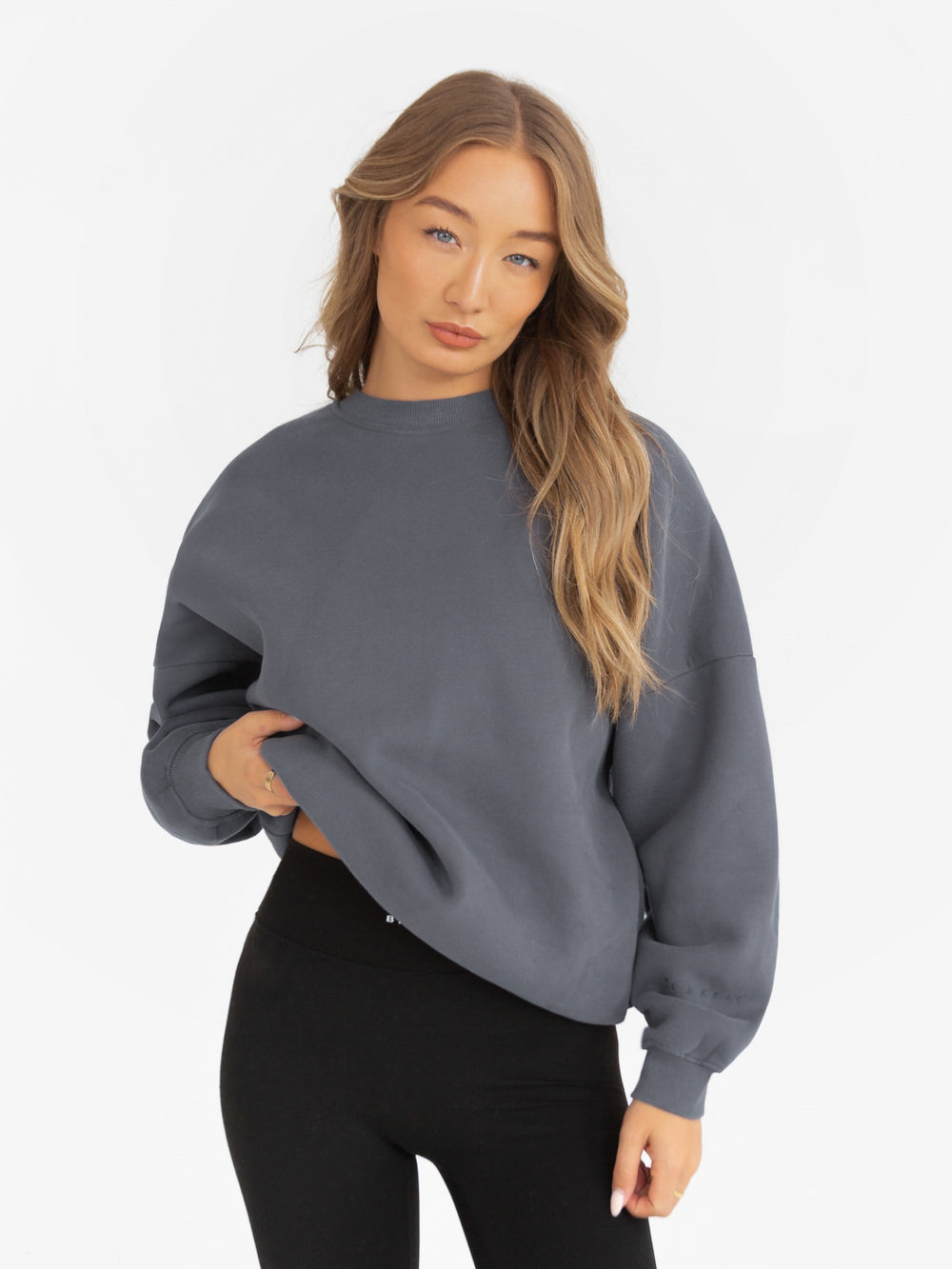 Buy Blakely Charcoal Isabel Tonal Oversized Jumper | Free delivery on ...