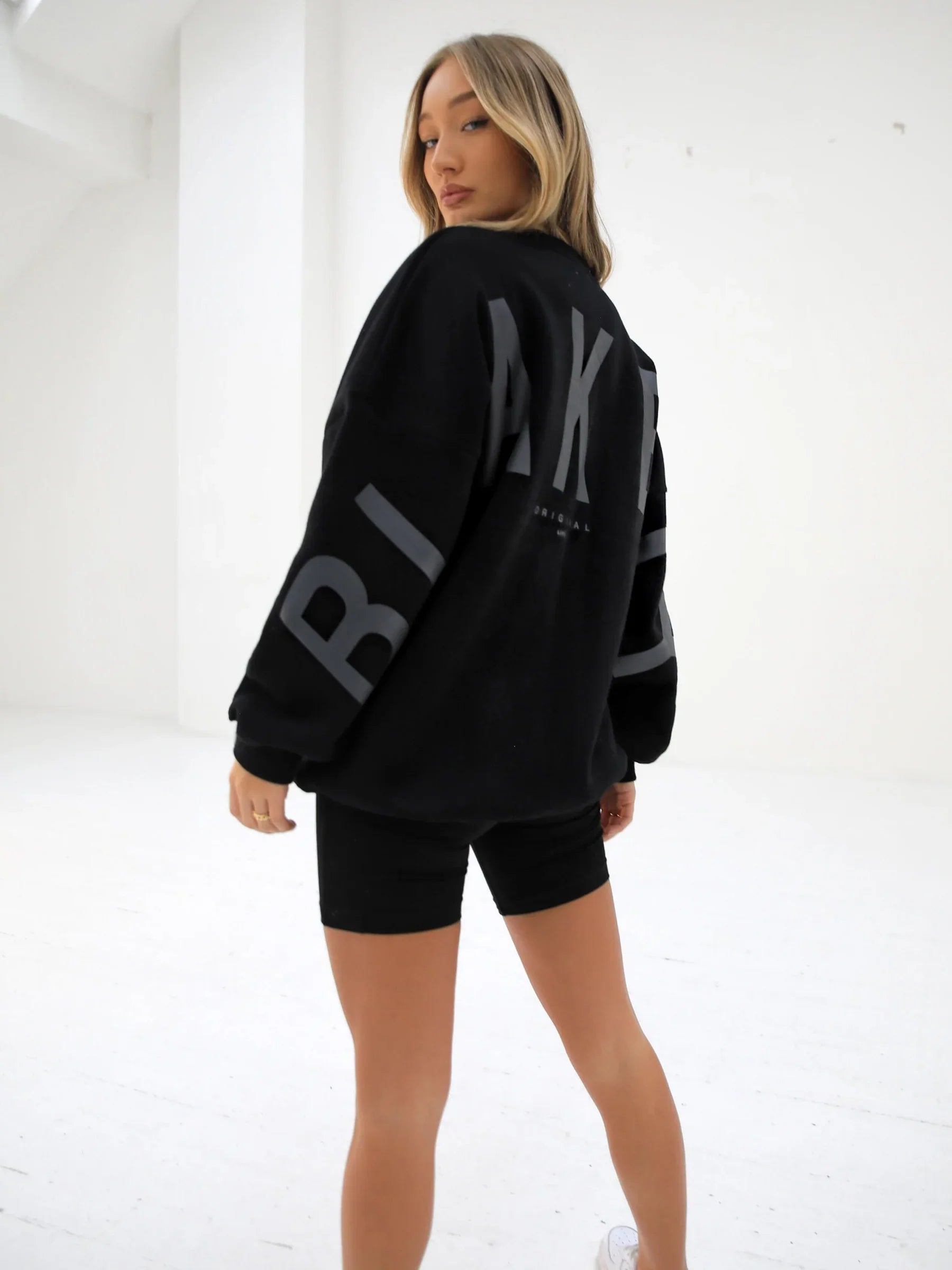 Buy Blakely Black Isabel Tonal Oversized Jumper | Free delivery on ...
